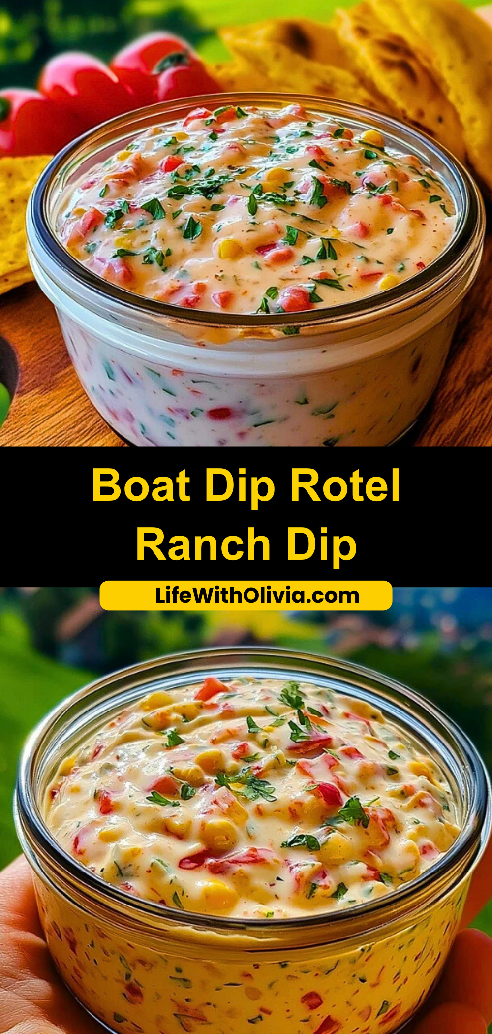 Creamy Boat Dip Rotel Ranch Dip