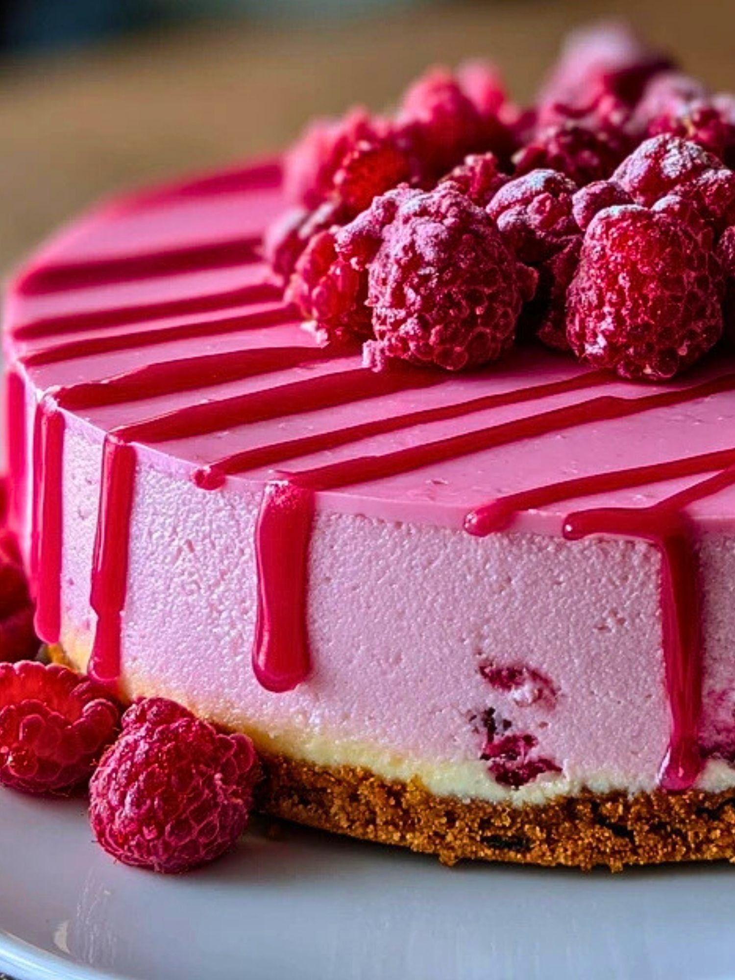 Pink Velvet Raspberry Cheesecake