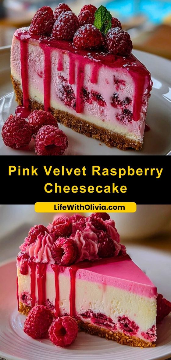 Pink Velvet Raspberry Cheesecake