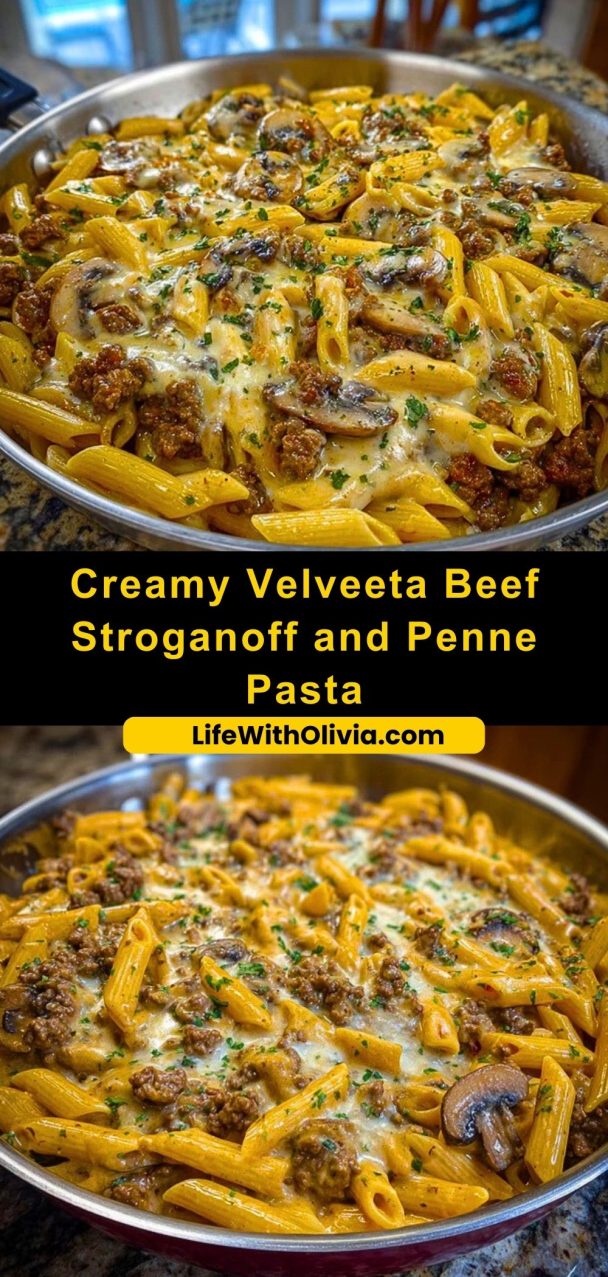 Velveeta Beef Stroganoff and Penne Pasta