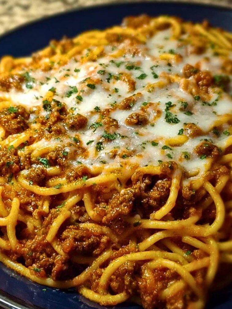 Velveeta Spaghetti with Italian Beef Marinara