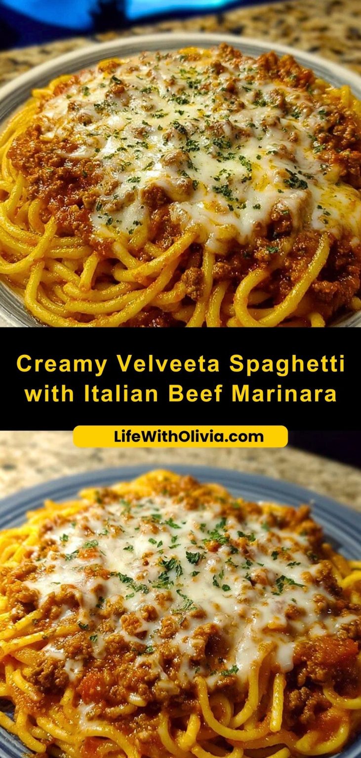 Velveeta Spaghetti with Italian Beef Marinara