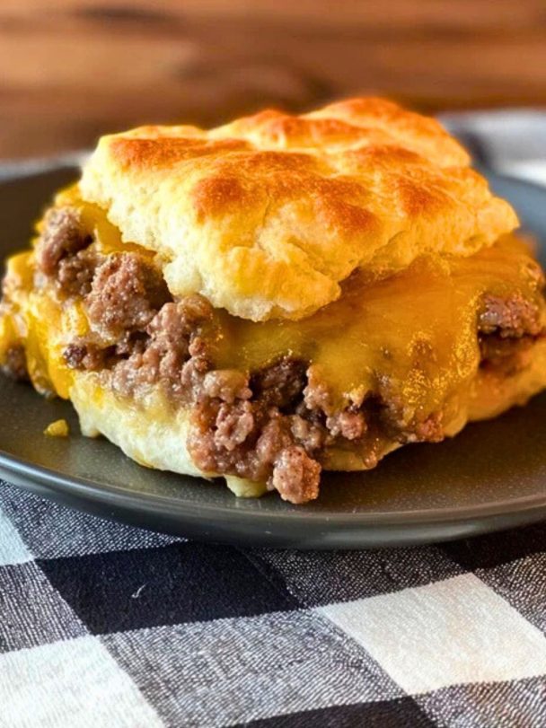Chopped Cheeseburger Biscuits