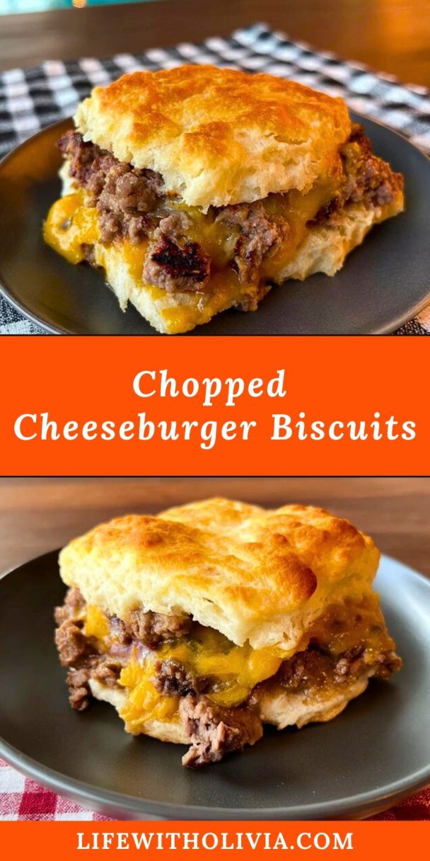 Chopped Cheeseburger Biscuits